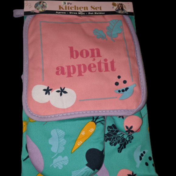 Kitchen | Bon Appetit Kitchen Apron Set 52 | Poshmark
